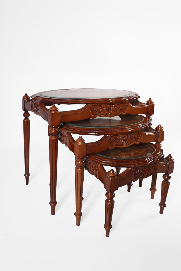 Nesting Coffee Tables - Hand engraved (3 Tables)
