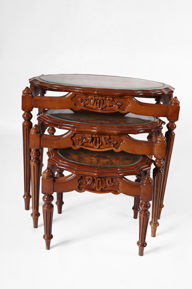 Nesting Coffee Tables - Hand engraved (3 Tables)