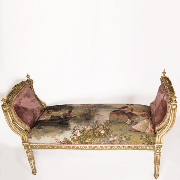 Arrow Legs Récamier | Fntique Handmade Furniture